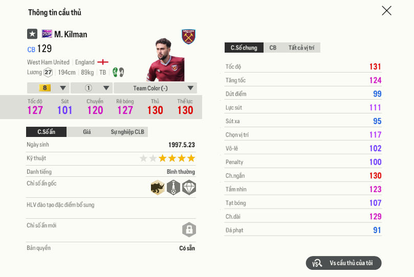 Review Maximilian Kilman 25DP - Review FC Online